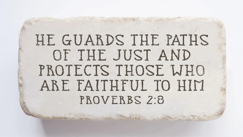 Proverbs 2:8 Scripture Stone – Cattail Cottage