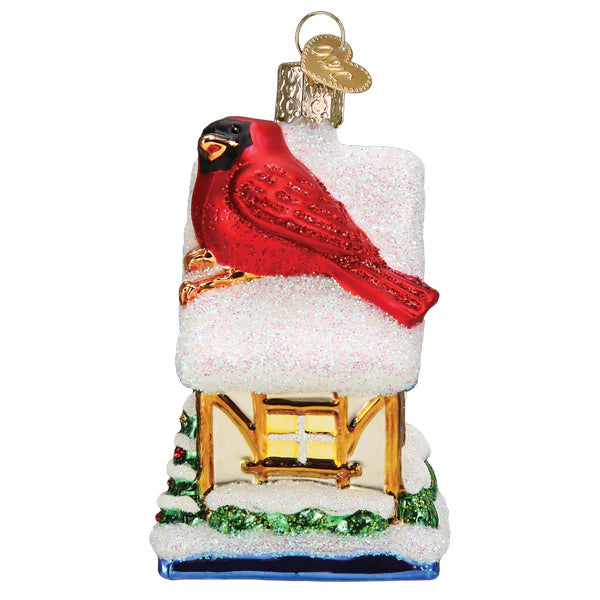 Cardinal Birdhouse Ornament – Cattail Cottage