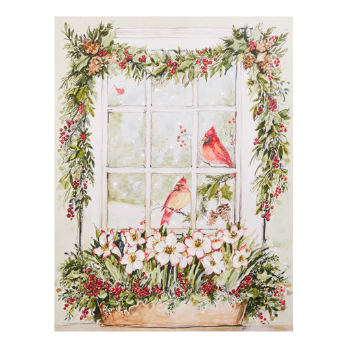 24" Watercolor Holiday Cardinal Lighted Print – Cattail Cottage