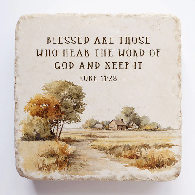 Luke 11:28 Scripture Stone – Cattail Cottage